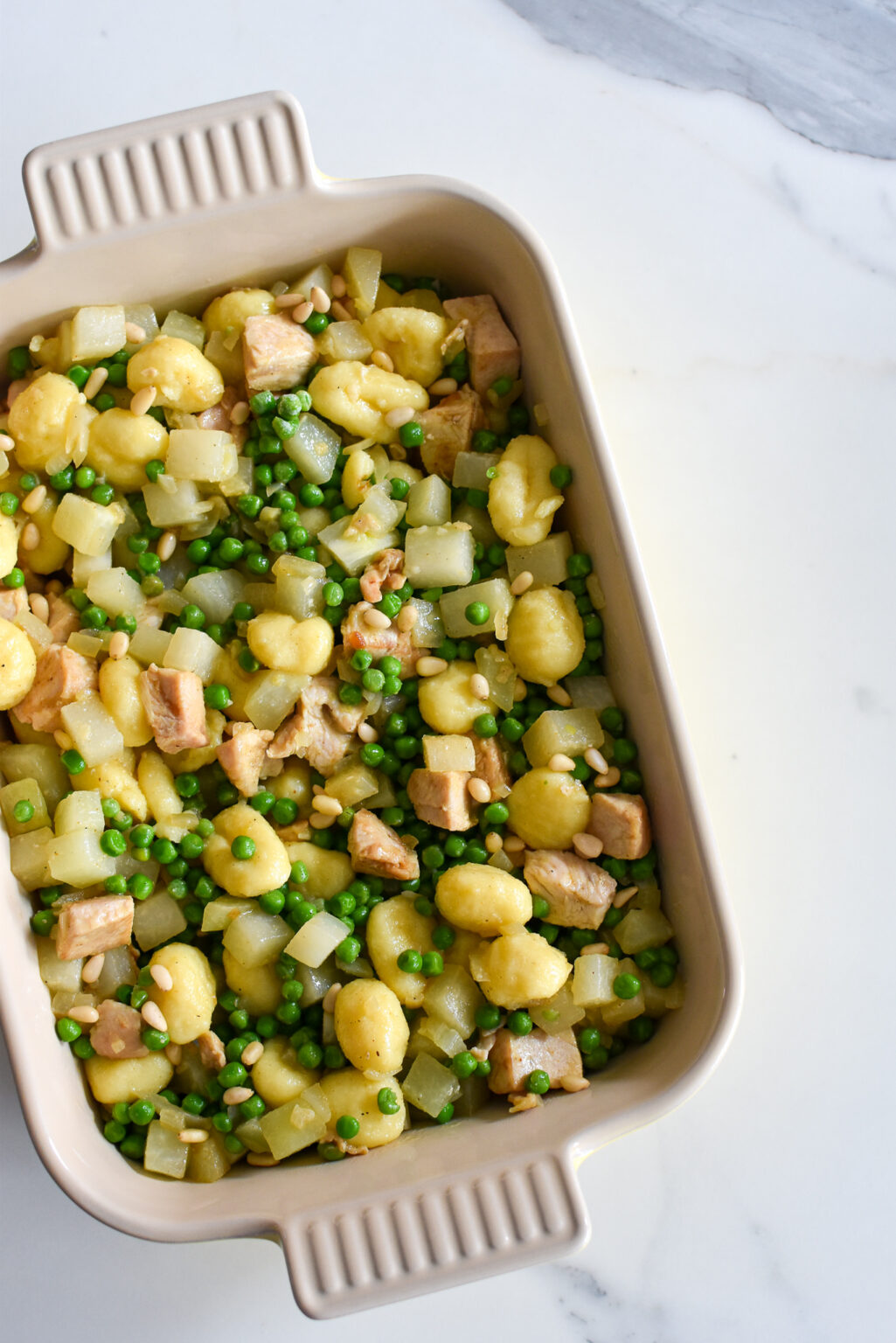 Ovenschotel met gnocchi, kalkoen en koolrabi – Kris Kookt