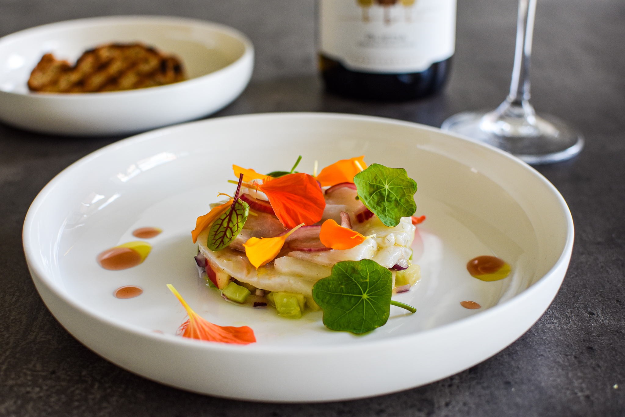 Ceviche van zeebaars met appel, komkommer en limoen – Kris Kookt