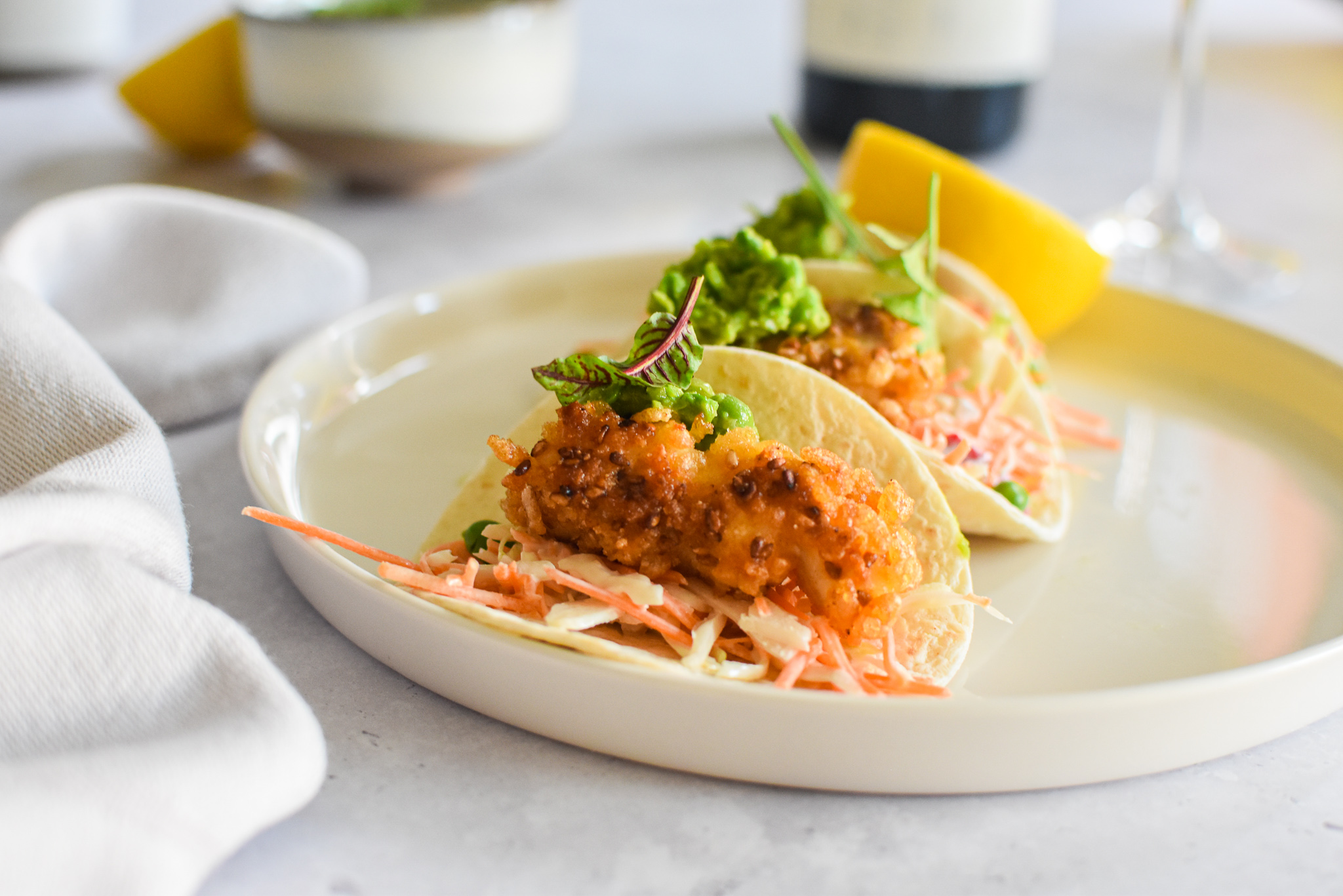 Taco – Rice Krispies Fish Fingers – Erwtenpuree – Kris Kookt