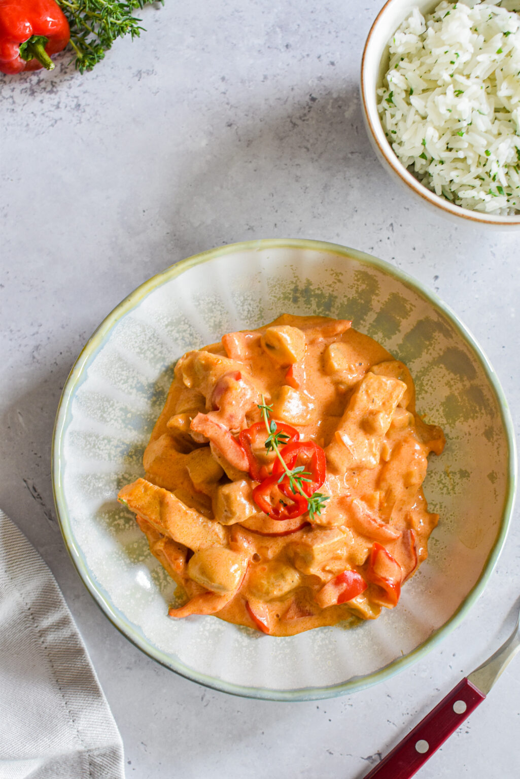 Kalkoen Stroganoff met rijst – Kris Kookt