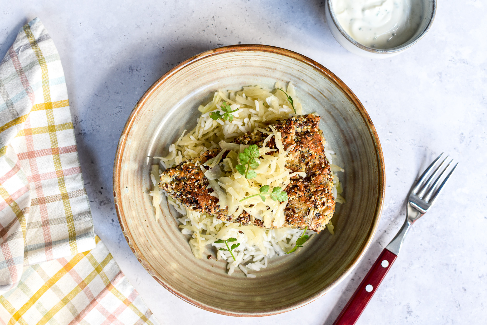 Kabeljauw met witte kool en rijst – Kris Kookt