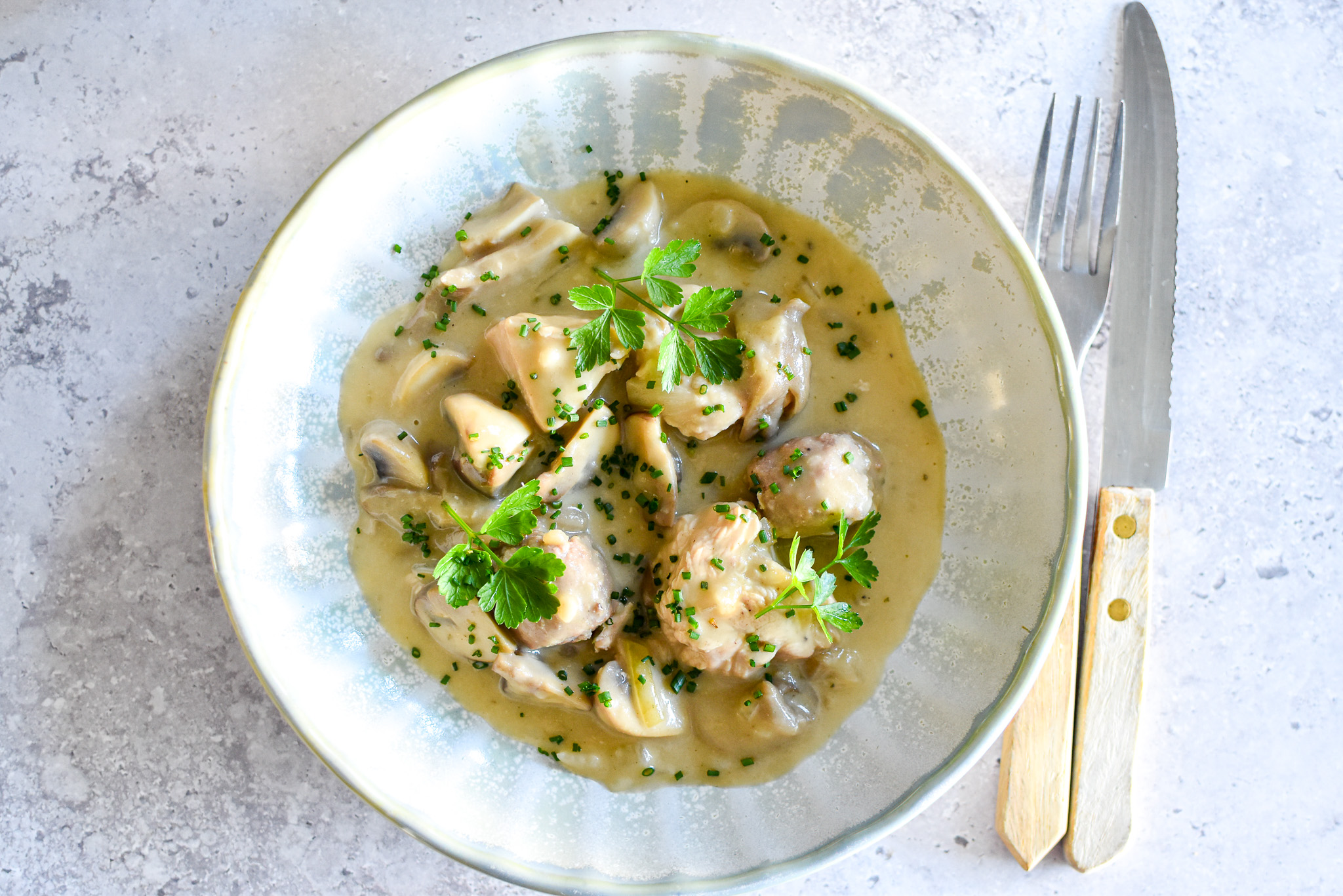 Stoofpotje van kalkoen met Waldorfsalade – Kris Kookt